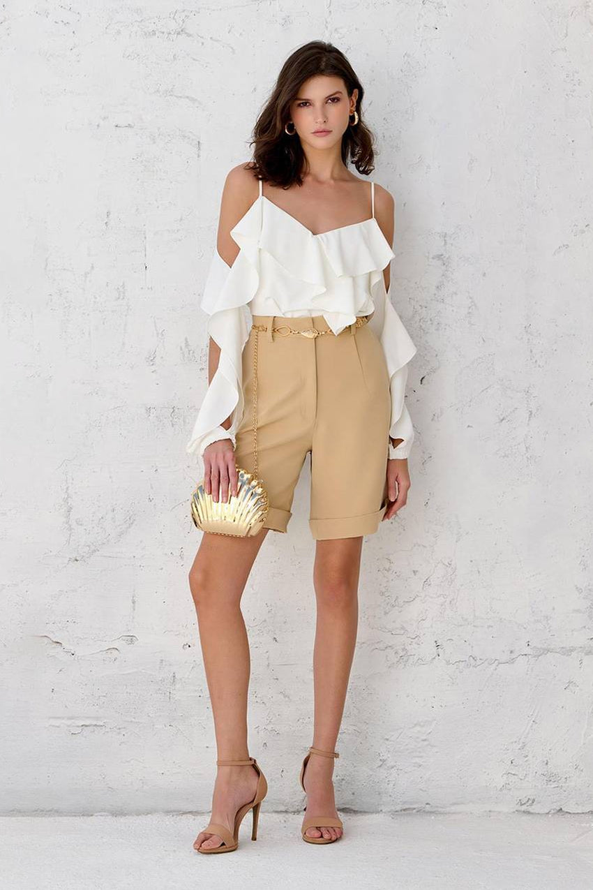 Bermuda Bolonha - Sand 241201BG13 – Fleche D'or